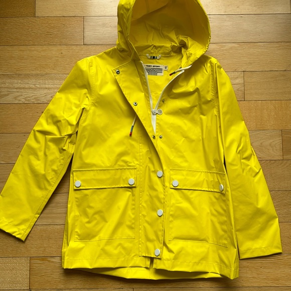 Tory Sport | Jackets & Coats | Tory Burch Tory Sport Yellow Raincoat ...